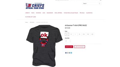 Spokane Chiefs selling ‘OK Boomer’ shirts | News | kxly.com