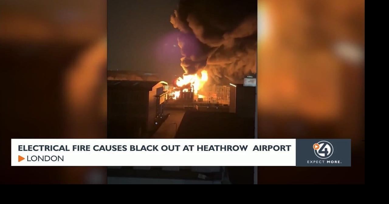 Electrical fire causes black out at London's Heathrow Airport | Video ...