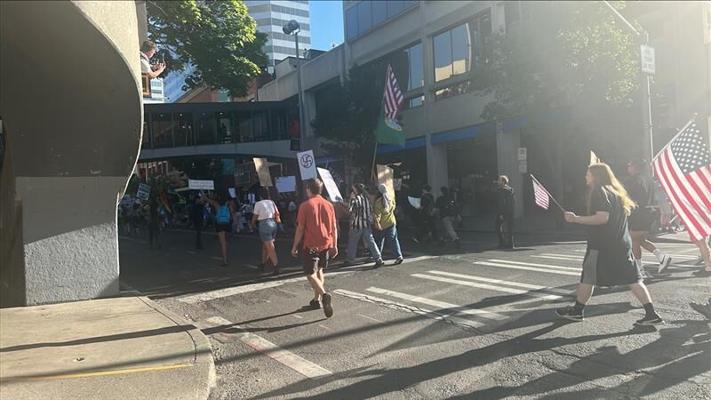 Spokane Falls Boulevard reopened after multiple No Kings protesters ...