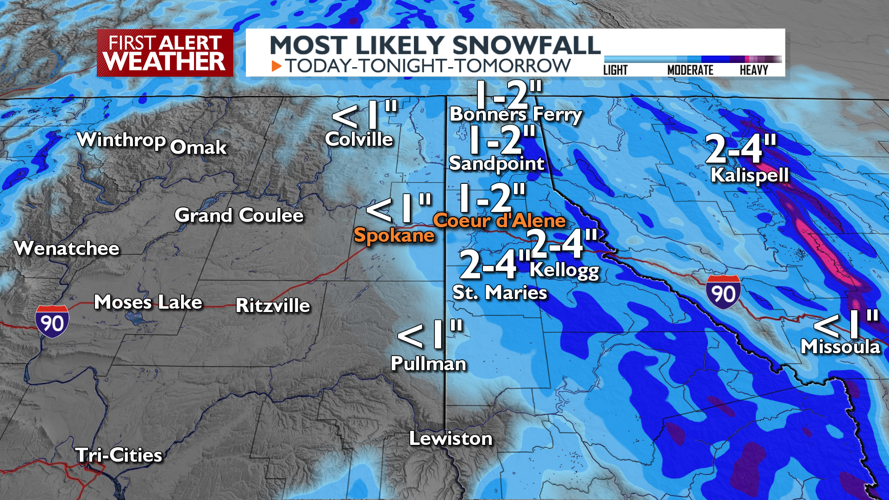 ️Snow for evening and Tuesday morning travels ️ | Local News | kxly.com