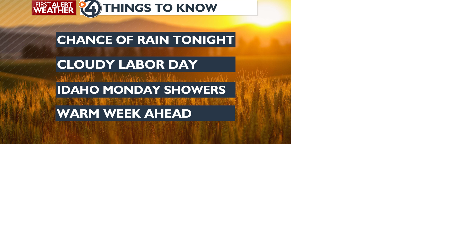 Cloudy Labor Day Weekend with Rain Chances - Allison | Weather | kxly.com