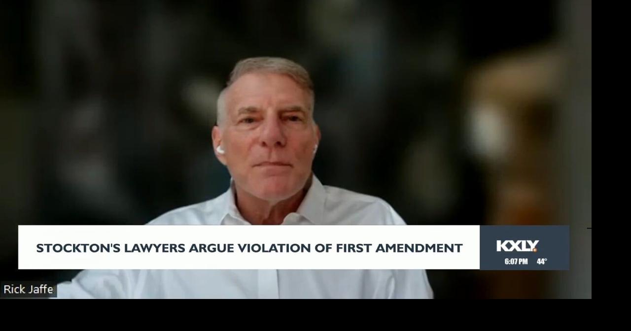 Stockton's lawyers argue violation of First Amendment | Video | kxly.com