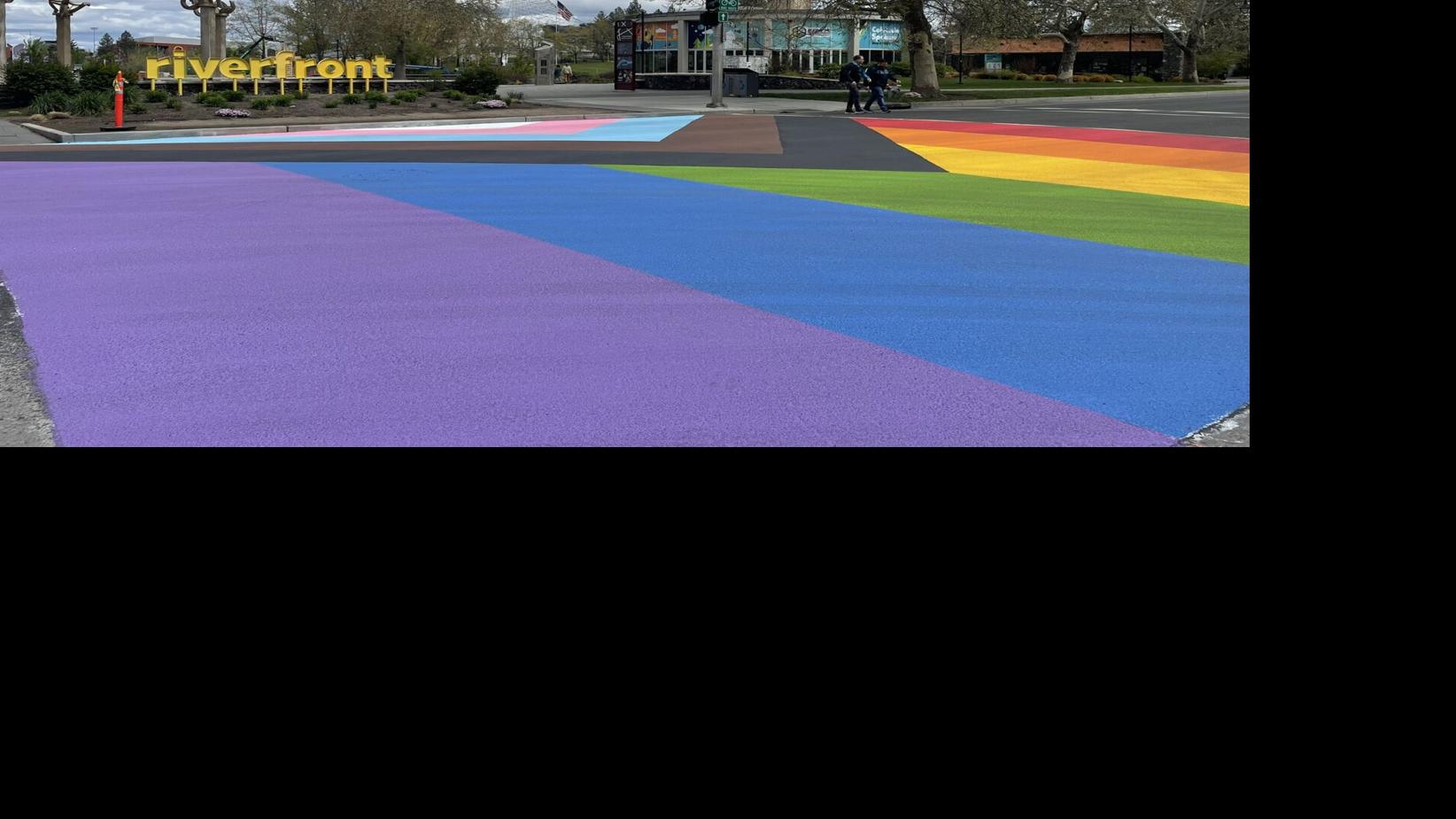 Pride crosswalk revitalized in Downtown Spokane | News | kxly.com
