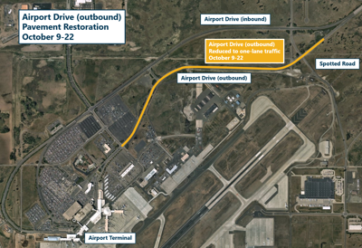 Outbound Airport Drive to be reduced to one lane next week for repaving ...