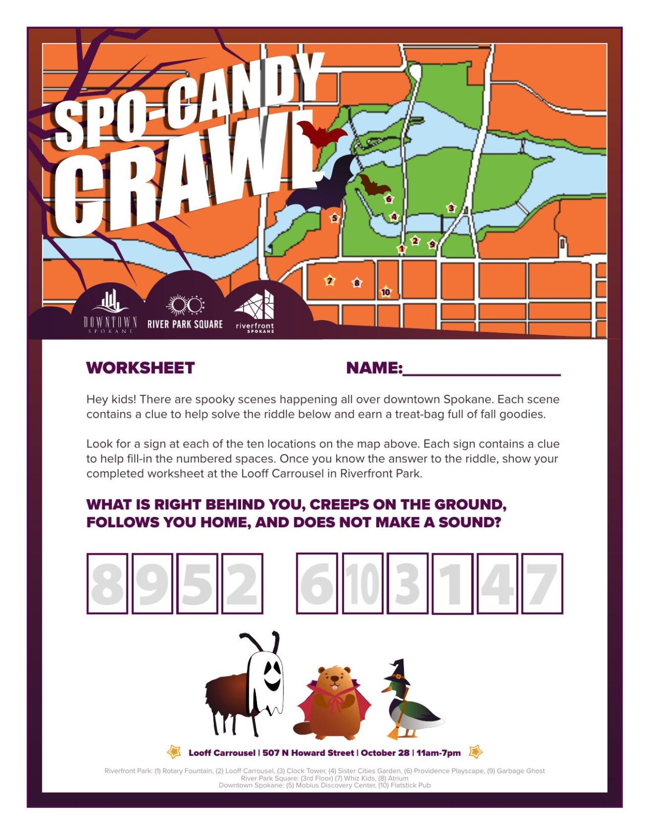 Spo-Candy Crawl 2023 Worksheet | | kxly.com