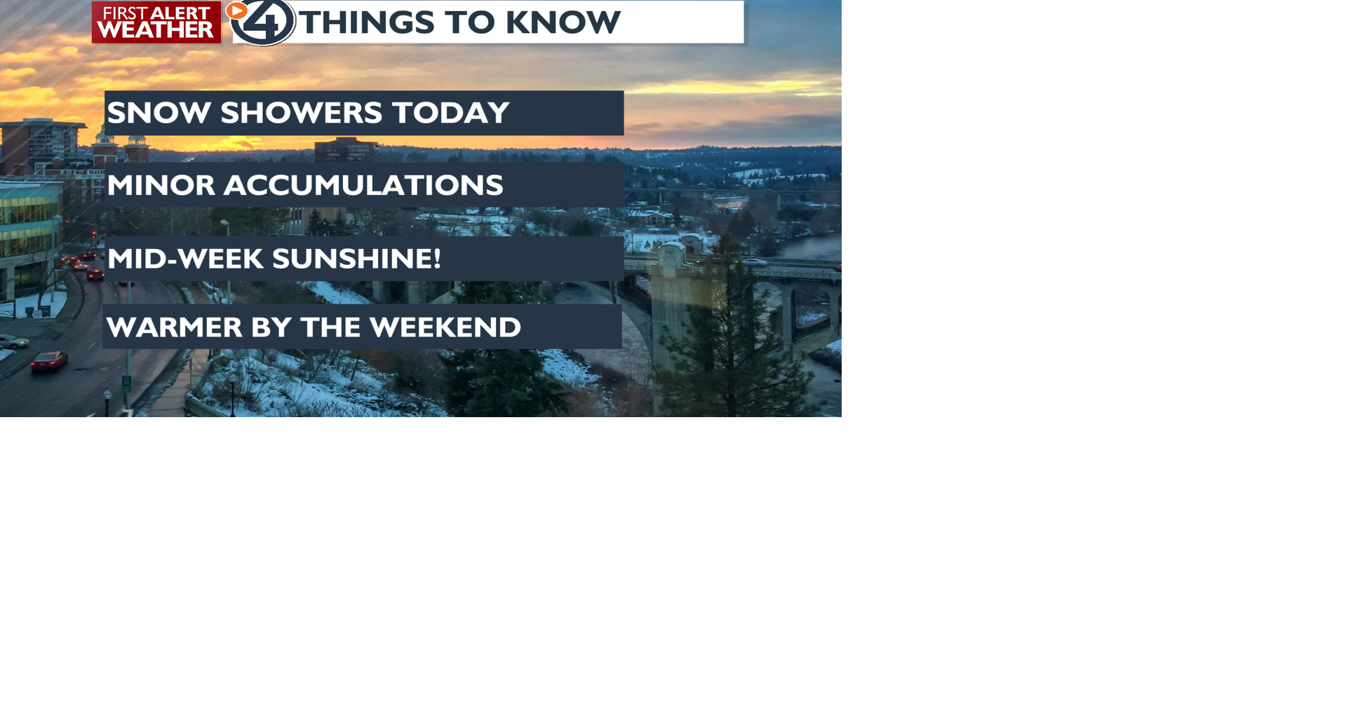 Winter Weather Advisory: Snow showers Monday - Allison | Weather | kxly.com