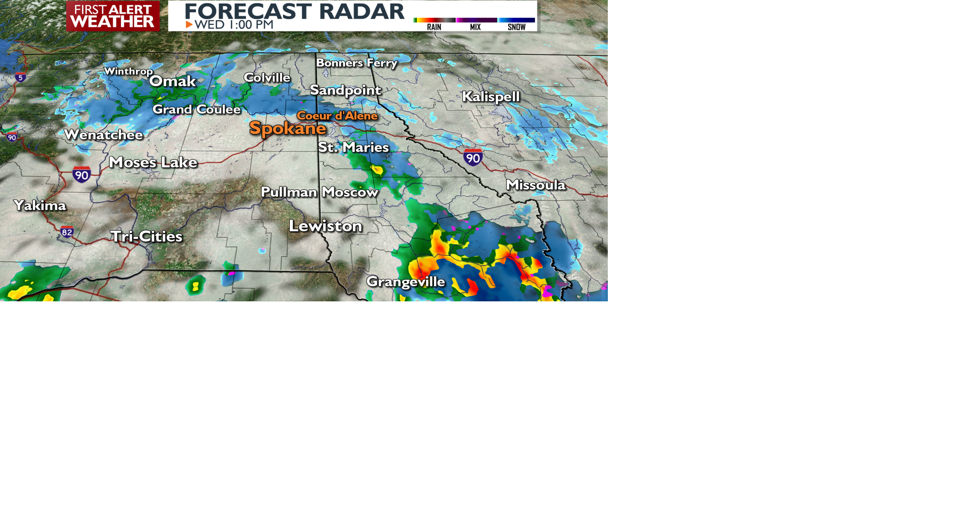 WED 1PM RADAR FORECAST.png | | kxly.com