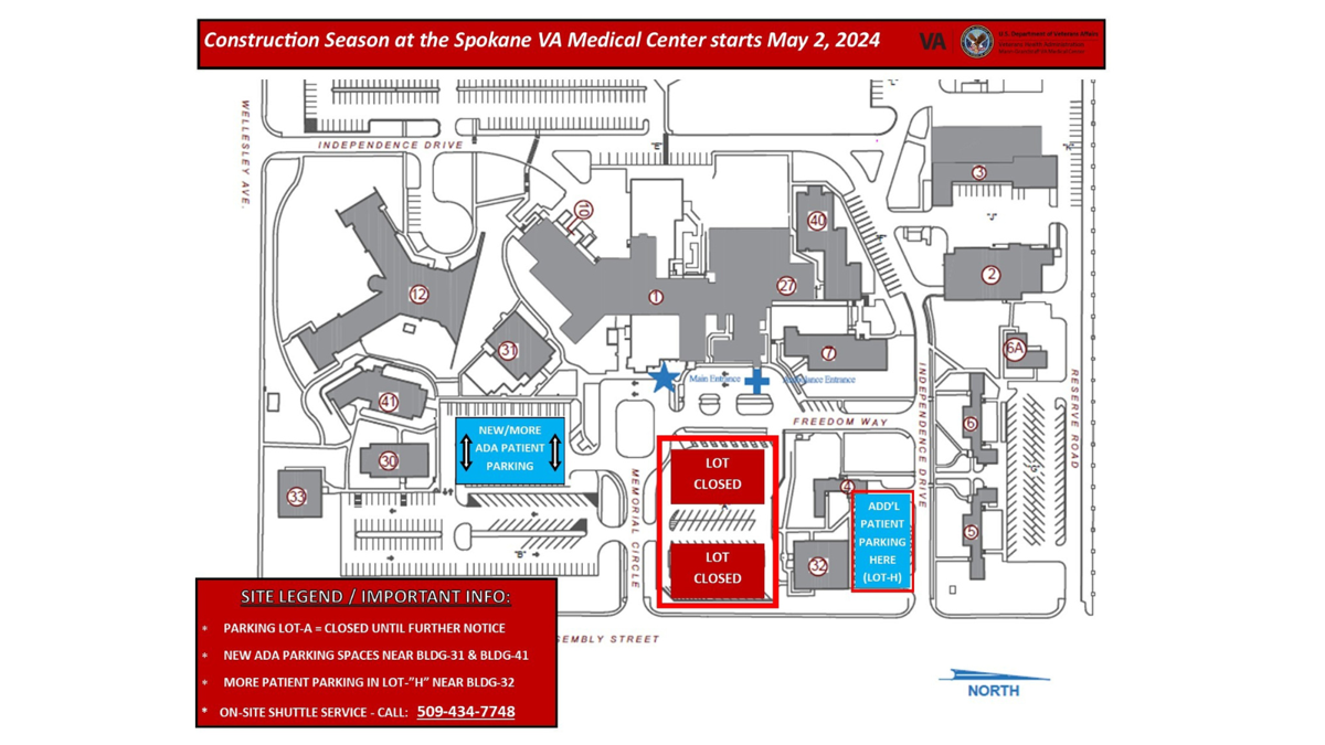 Construction at Spokane VA Medical Center will affect parking and ...