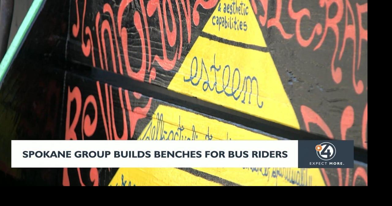 Colorful benches installed at Spokane bus stops to improve public ...
