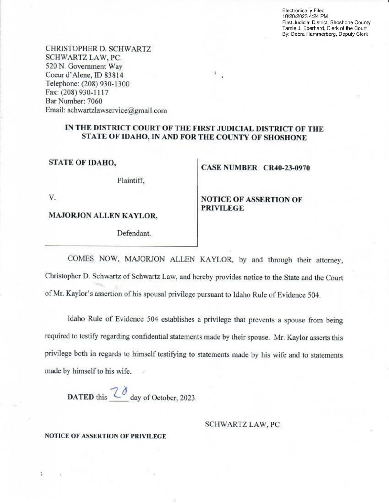 Court Docs: Man accused of killing family of 4 in Kellogg claims ...