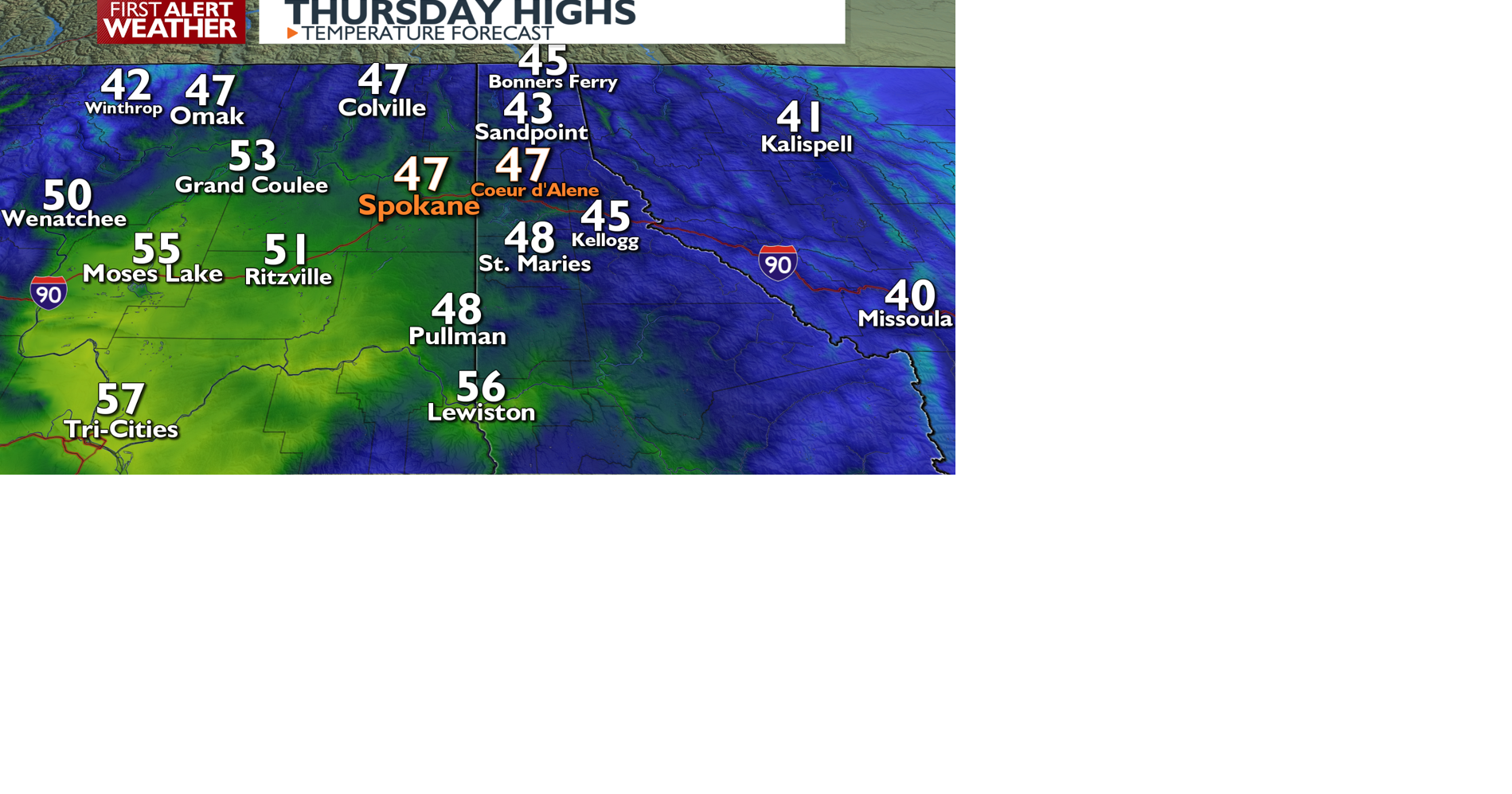 Beautiful conditions in store for Thursday! 🌞 -Emily | Weather | kxly.com