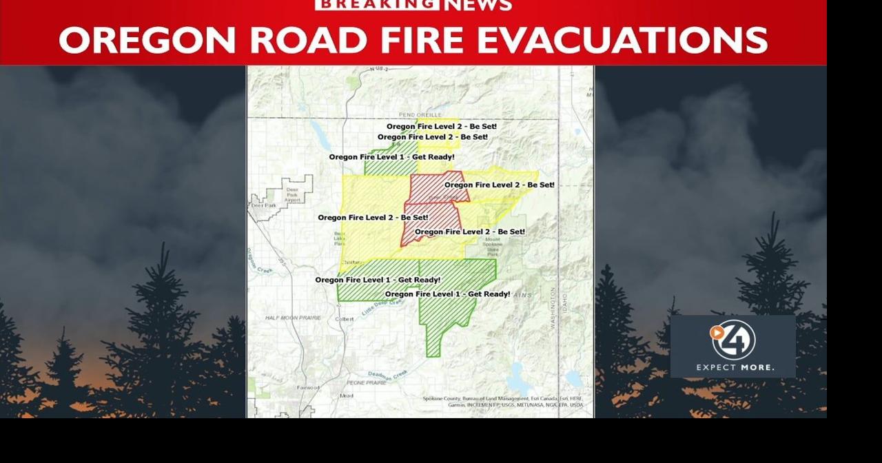 Oregon Road Fire Evacuations Friday, 8/25 | Video | kxly.com