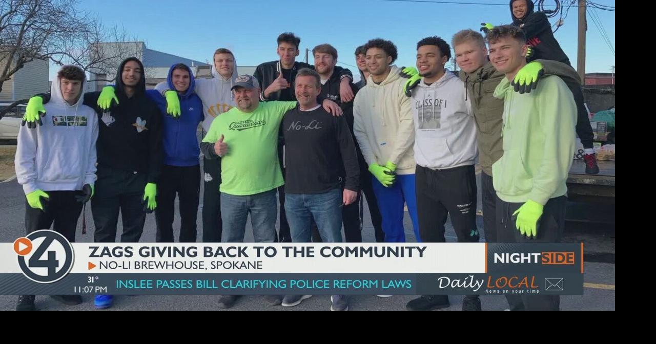 ‘Give them a helping hand’: Gonzaga basketball players help collect ...