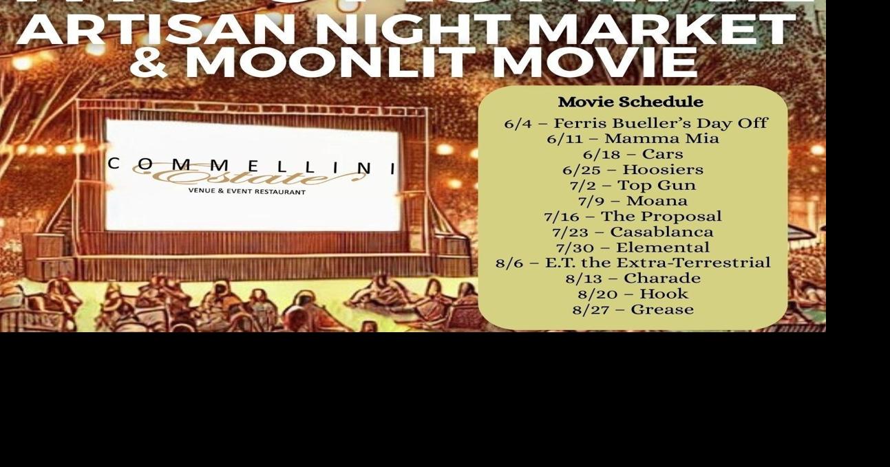 Free family-friendly movie nights at Commellini Estate Artisan Night ...