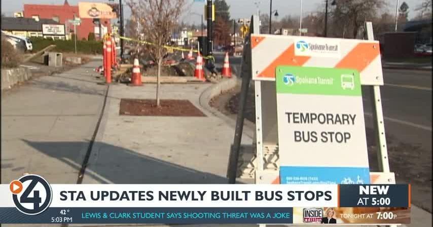 Newly built Spokane bus stops under construction again, here’s why ...