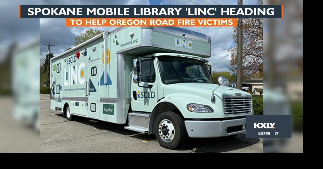 Spokane mobile library 'LINC' heading to help Oregon Road Fire victims ...