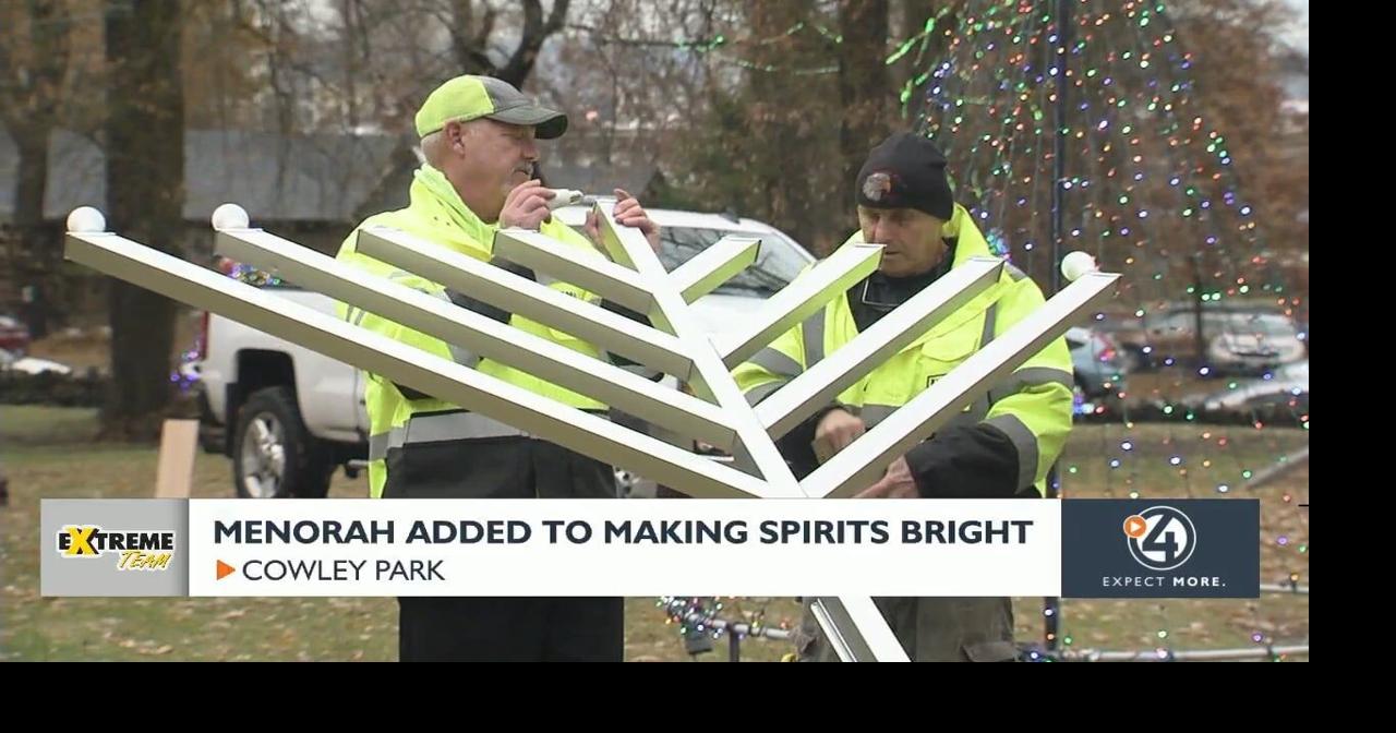 Menorah added to Making Spirits Bright display at Cowley Park | Video ...