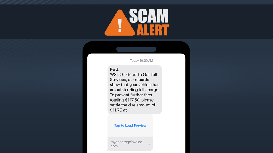 The text you got about an outstanding toll fee is probably a scam ...