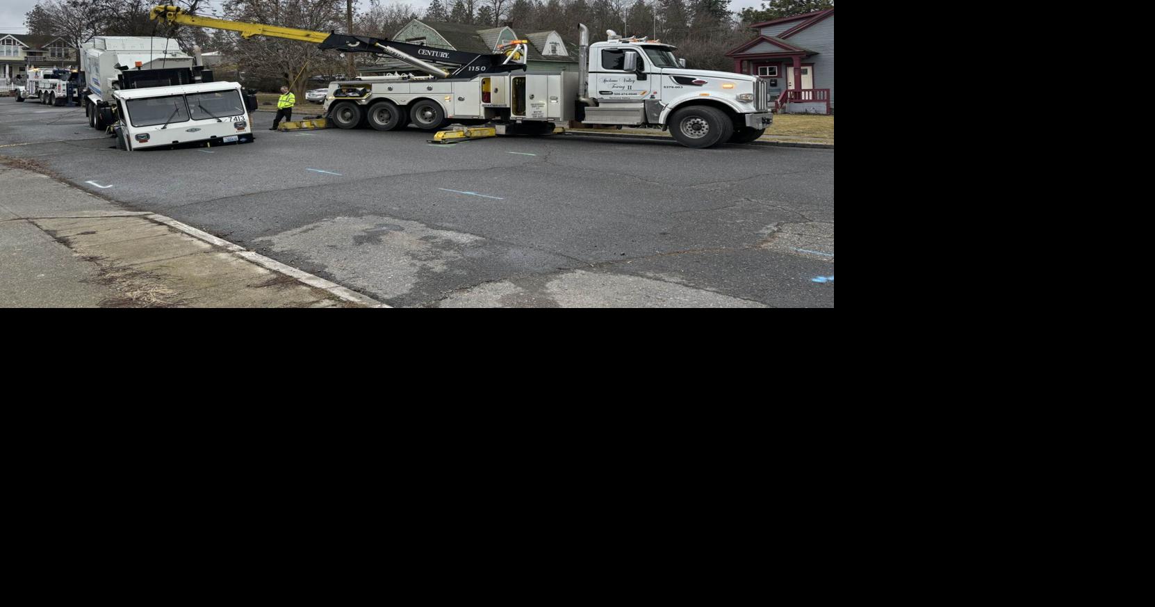 Spokane garbage truck falls into sinkhole near South Perry | News ...