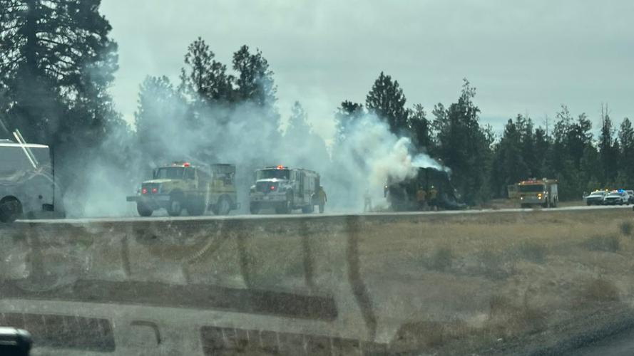 Trailer haystack fire contained on Highway 195 north of Spangle | News ...