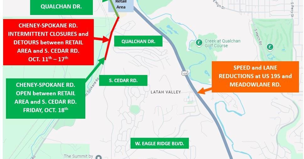 Cheney-Spokane Road paving brings intermittent closures next week ...
