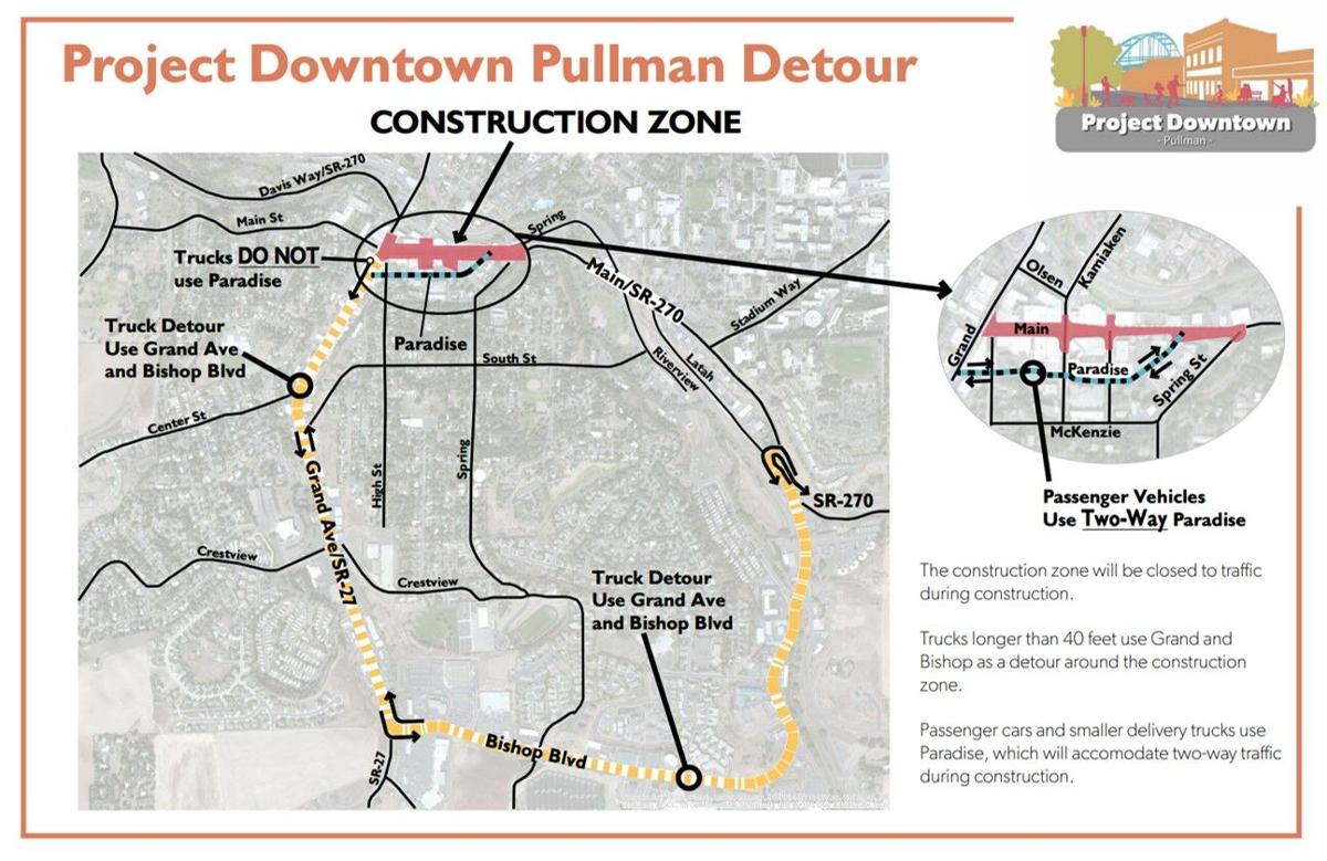 Construction project on East Main Street in Pullman underway | News ...