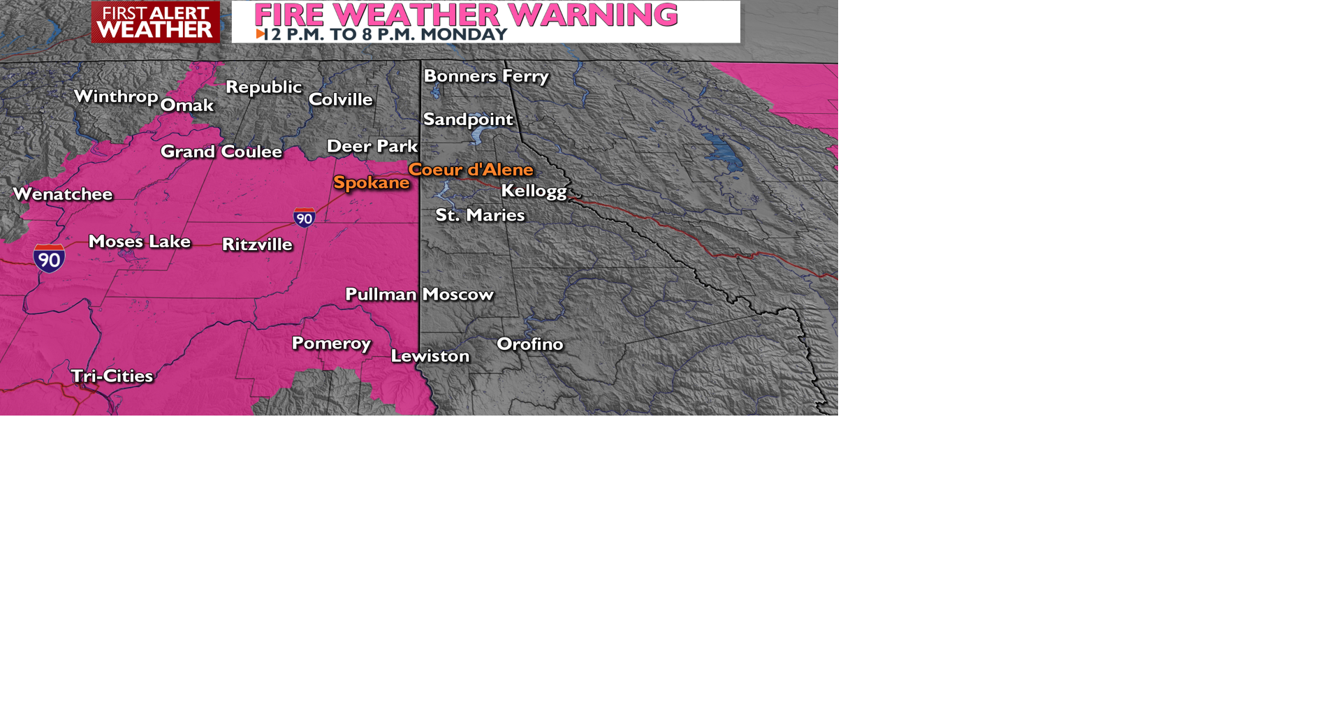 Weather Alerts continue Monday for strong winds - Matt | Weather | kxly.com