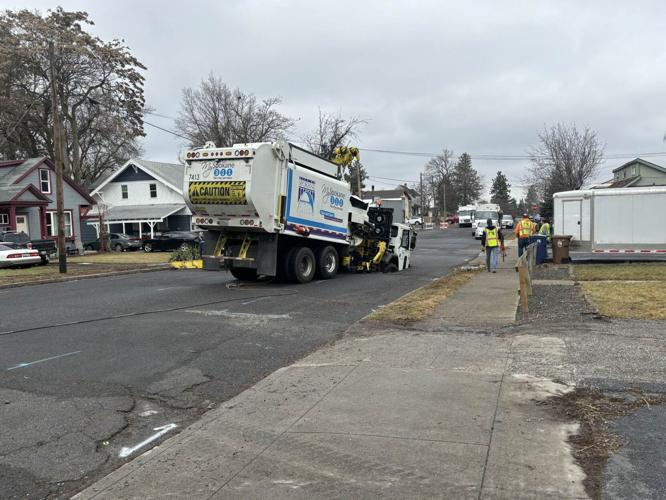 Spokane garbage truck falls into sinkhole near South Perry | News ...