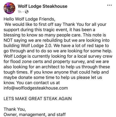 CDA's iconic Wolf Lodge Steakhouse explores building 'Wolf Lodge 2.0 ...