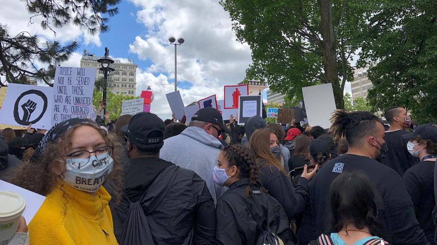PHOTOS: Black Lives Matter holds protest in downtown Spokane | Local ...