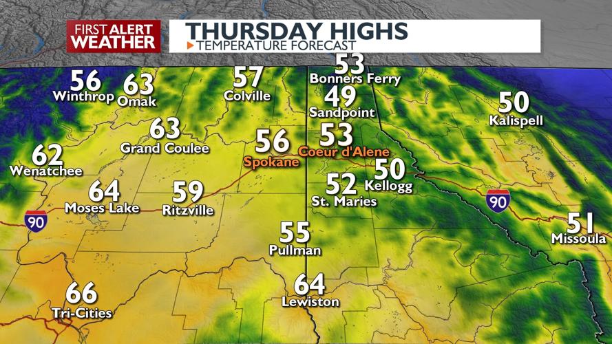 😶‍🌫️Partly cloudy with a few sprinkles for Thursday. Highs in the 50s ...