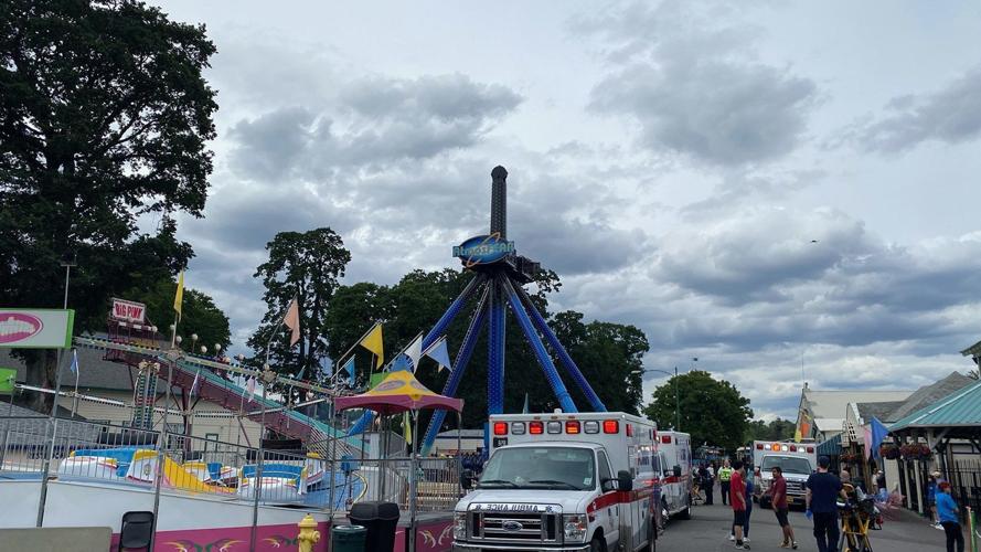 Nearly 30 riders were rescued after being stuck upside down on a ride ...