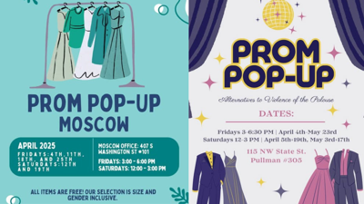 Shop for free prom attire in Moscow and Pullman throughout April and ...