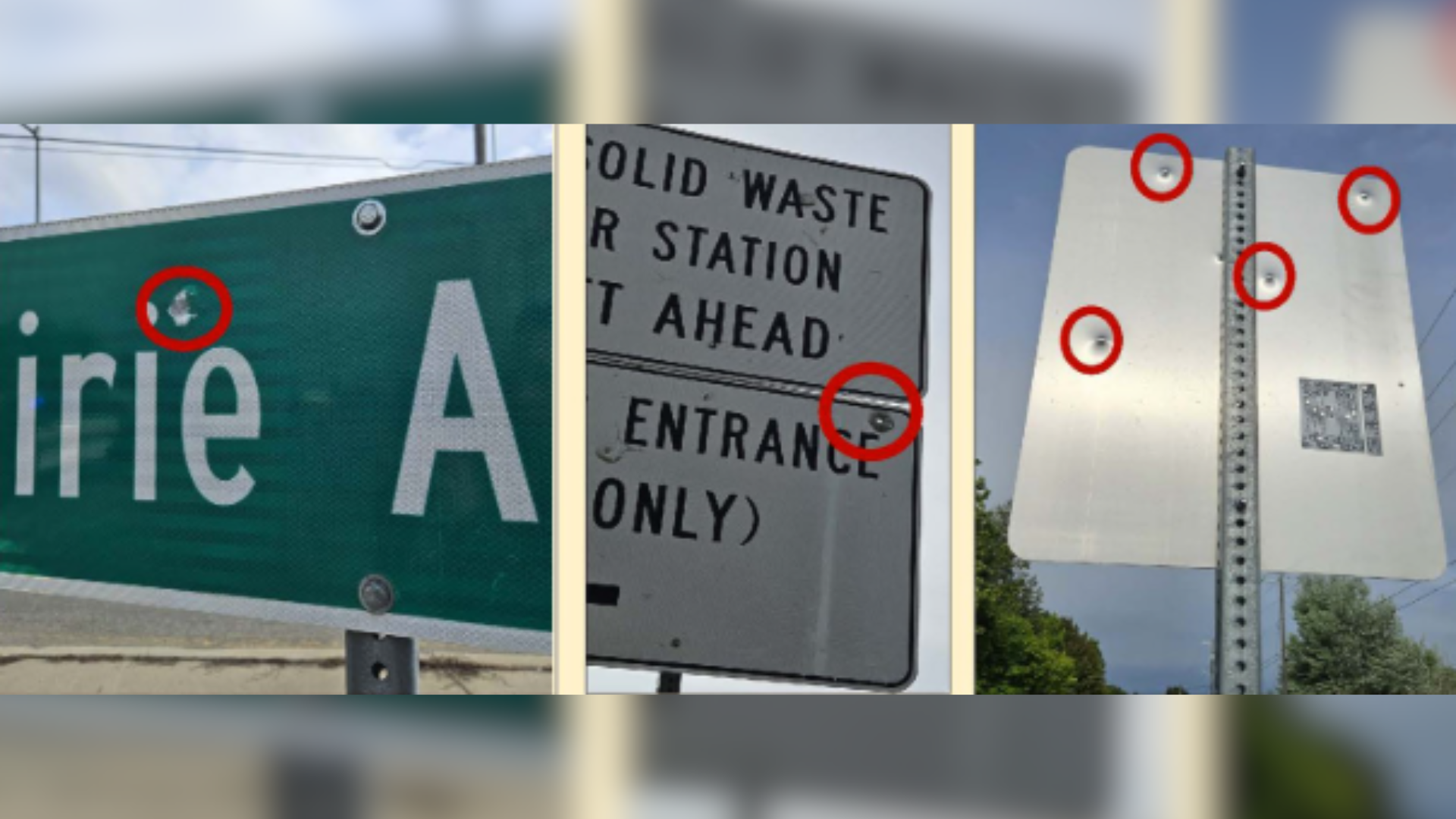 Deputies investigating multiple street signs shot along Prairie Avenue ...