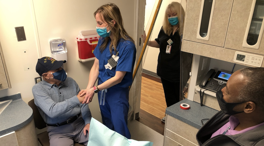 Veterans receive COVID vaccine at Mann-Grandstaff VA Medical Center ...