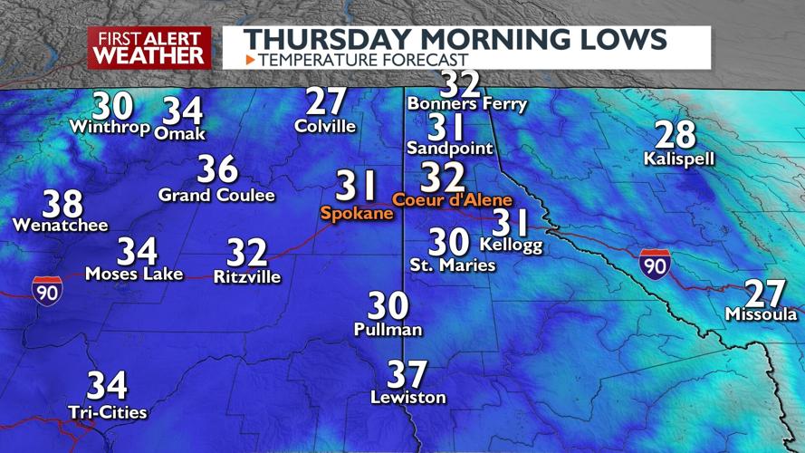 🥶Frosty Thursday morning! Temperatures will drop into the 20s and low ...