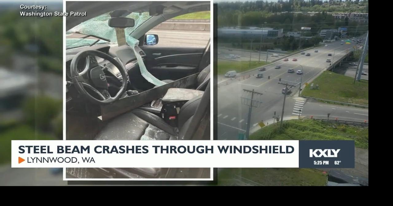 Steel beam crashes through windshield | Video | kxly.com