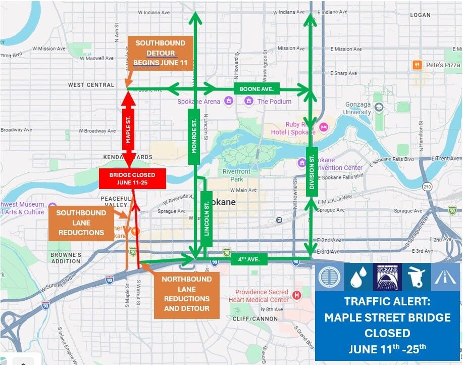 Major traffic disruptions coming next week to Spokane | News | kxly.com
