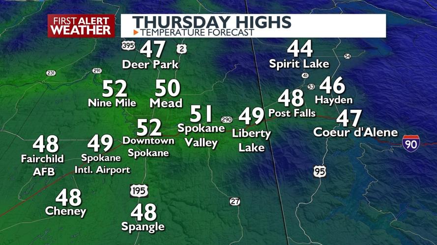 Big change; ten-degree drop in temperatures and rain showers in the ...