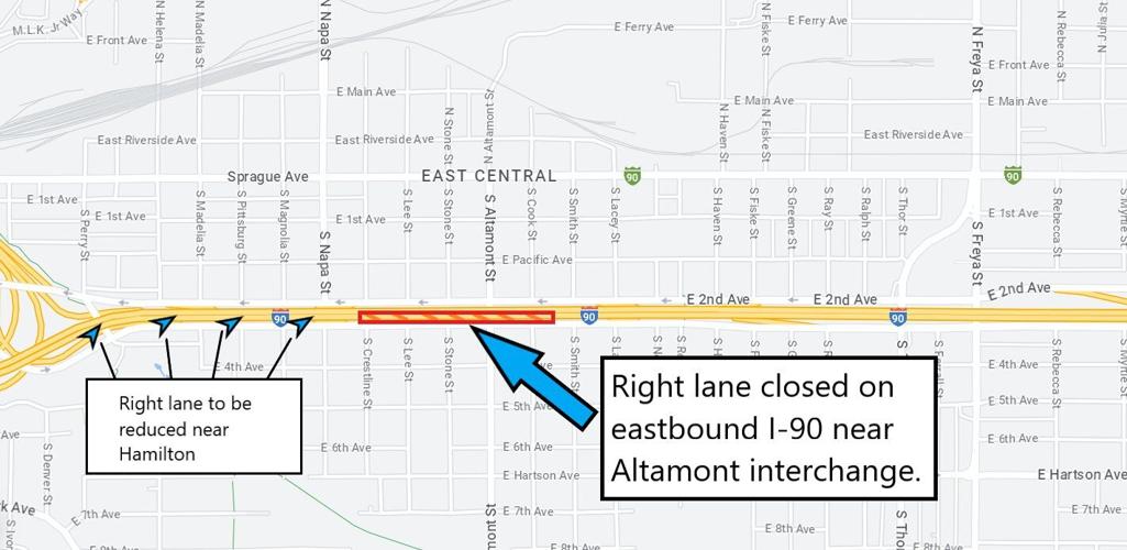 TRAFFIC ALERT: WSDOT closing right lane of Eastbound I-90 at Altamont ...