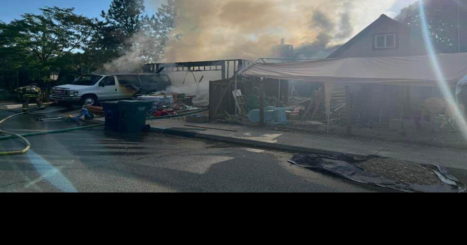 Home destroyed in Post Falls fire, 10 people displaced | News | kxly.com