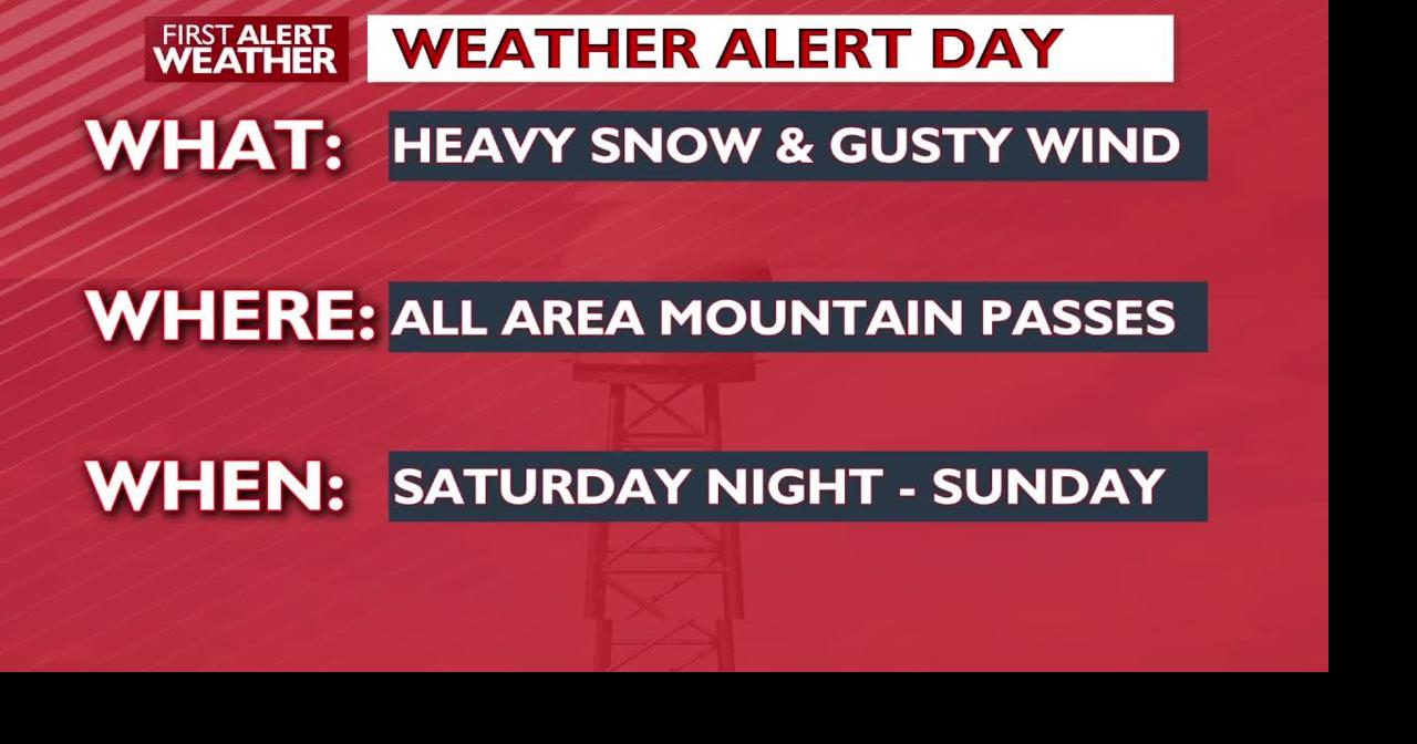WEATHER ALERT DAY: Serious snowfall on our mountain passes | Forecast ...