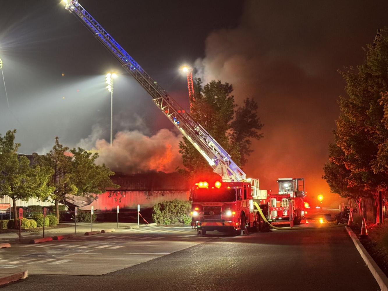 Fire at Avista Stadium destroys main concession stand | News | kxly.com