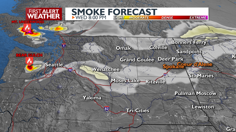 Smoke spreading over Spokane from western Washington | Local News ...