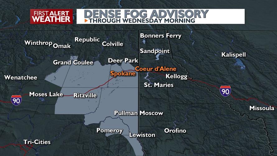 ⚠Dense Fog Advisory for Wednesday morning - Weather Alert Day for snow ...