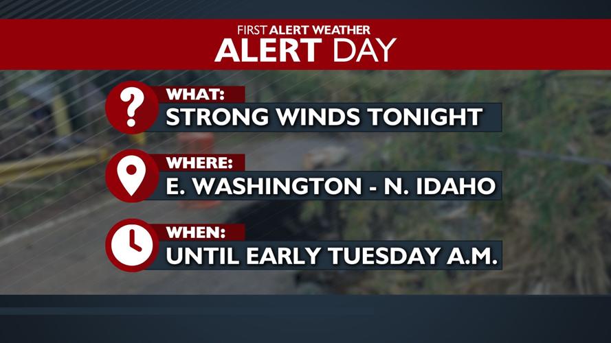 🚨WEATHER ALERT: Strong winds Monday night into early Tuesday morning ...