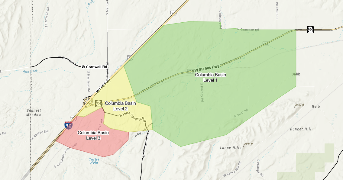 Columbia Basin Evacuation Map | News | kxly.com