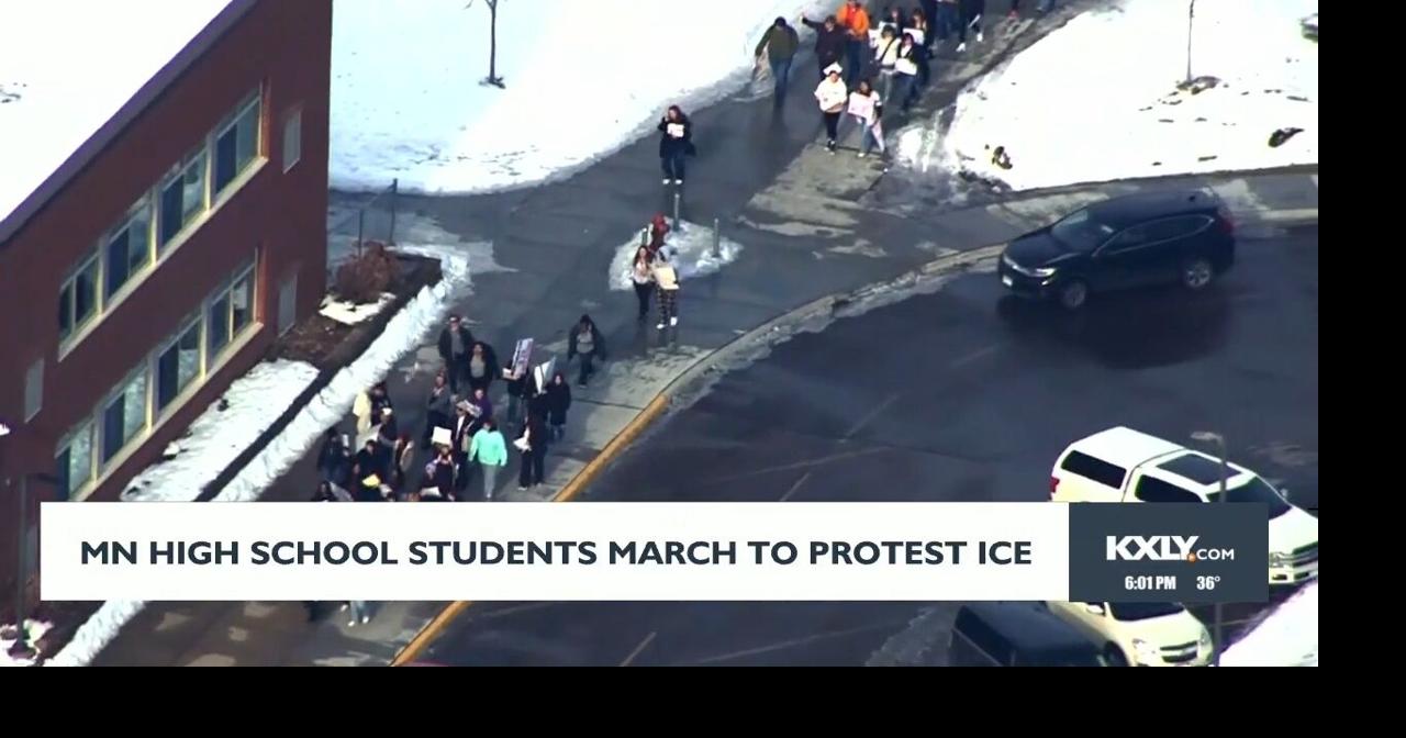 MN high school students march to protest ICE | Video | kxly.com