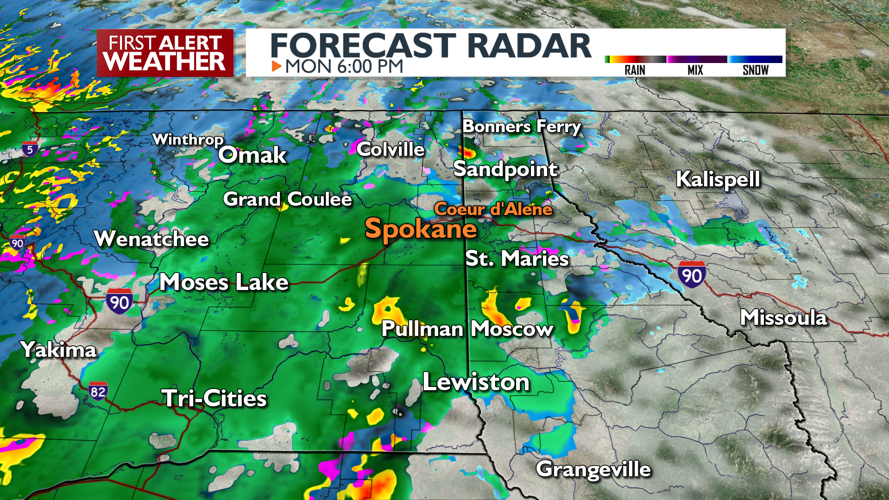 Afternoon to overnight rain and gusty SW winds - Mark | Weather | kxly.com