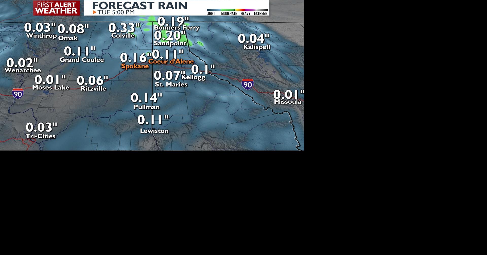Tuesday rain | | kxly.com